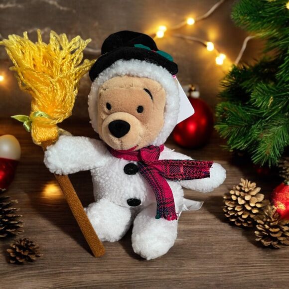 Disney | Holiday | Disney Store Winnie The Pooh Snowman Plush Toy Doll ...